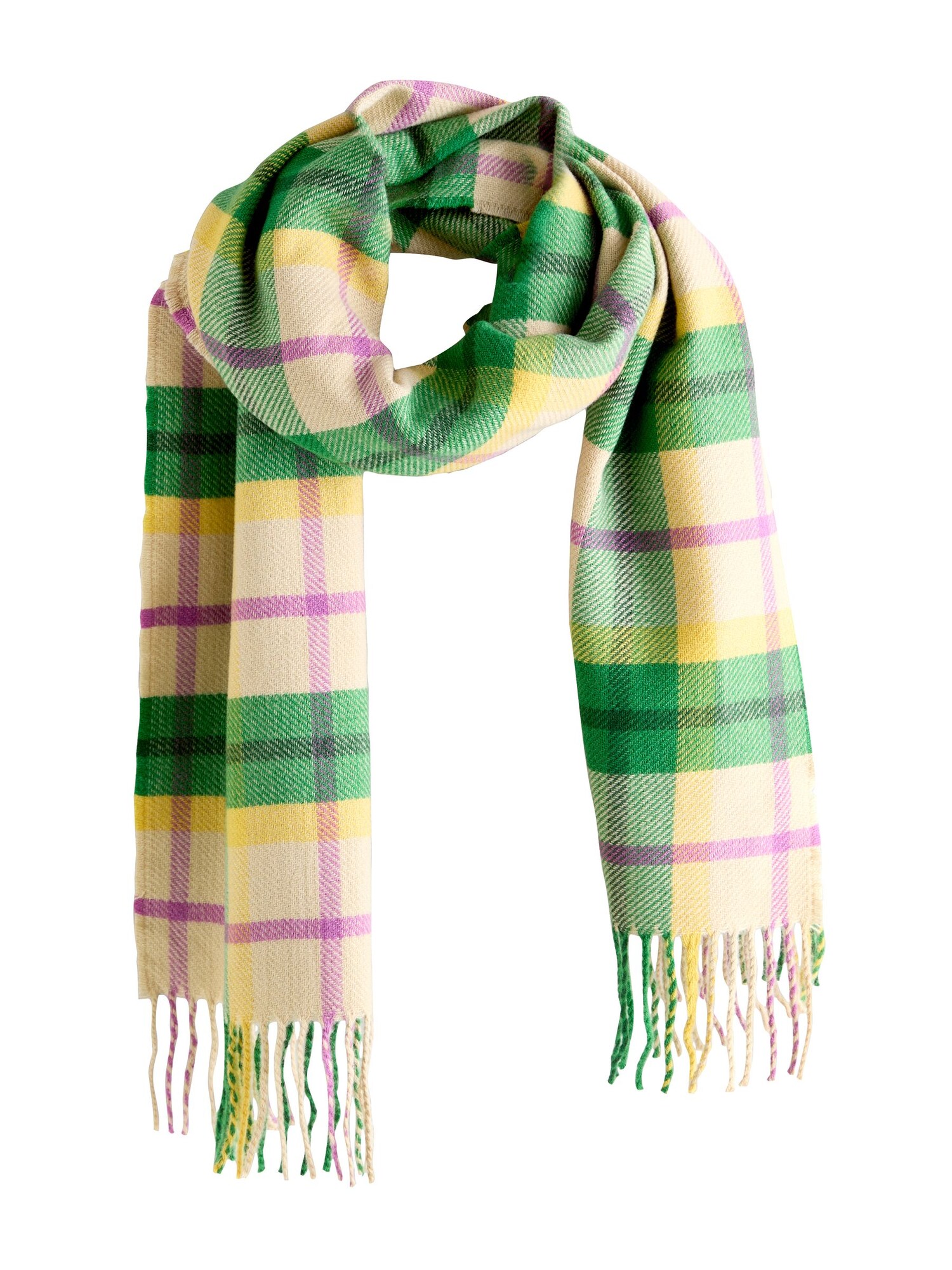 Next Šal svijetložuta / kraljevski zelena / roza 29929721